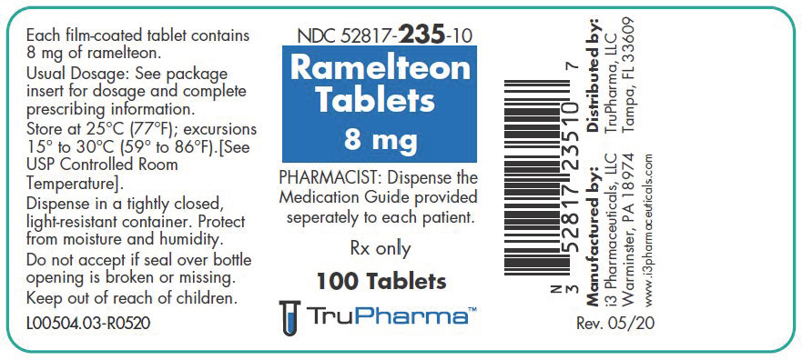Rx Item-Ramelteon 8 Mg Tab 100 By Trupharma USA Gen Rozerem