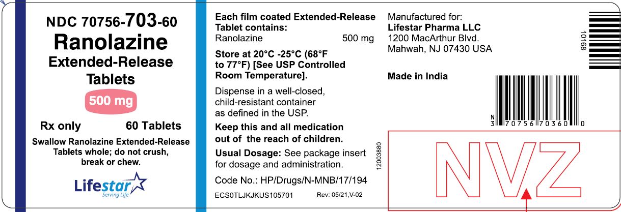 Rx Item-Ranolazine 500 Mg Tab 60 By Lifestar Pharma Usa Gen Ranexa