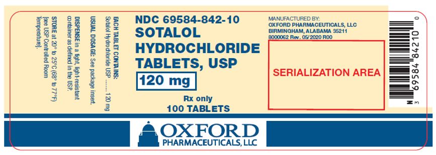 Rx Item-Sotalol Hcl 120 Mg Tab 100 By Oxford Pharmaceuticals USA