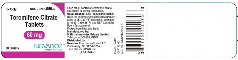 Rx Item-Toremifene Ct 60 Mg Tab 30 By Novadoz Pharmaceuticals USA Gen ...