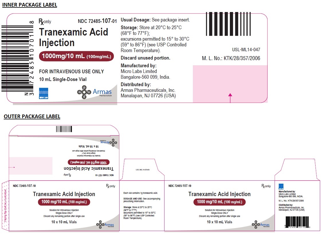 Rx Item-Tranexamic 1000Mg/10 Vl 10X10 By Armas Pharma Gen Lysteda