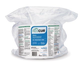 Rescue 11" x 12" Disinfectant Wipes, One Step Disinfectant Cleaner and ...