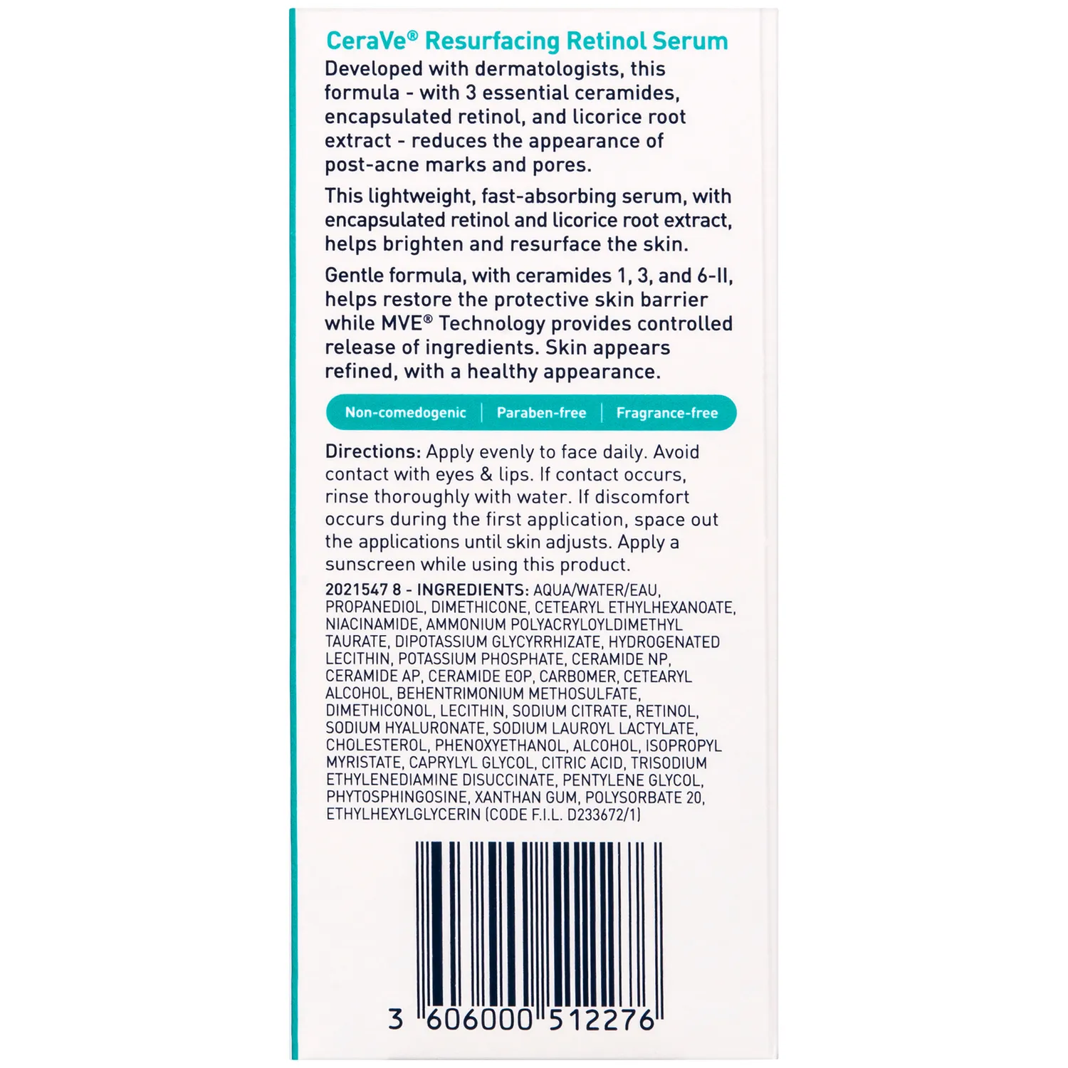 Cerave Resurfacing Retinol Serum Liquid 1 oz by Loreal-AM-12