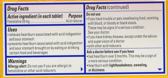 Pack of 12-Pepcid Max Tablet Original 50 Ct BY J&J