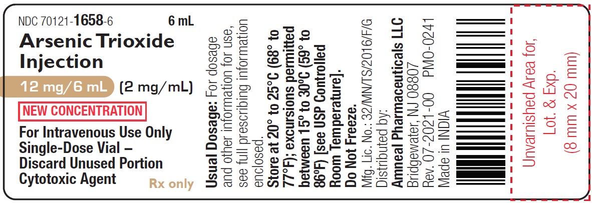 Rx Item-Arsenic Trioxide 12MG 10X6 ML Single Dose Vial by Amneal Pharma USA
