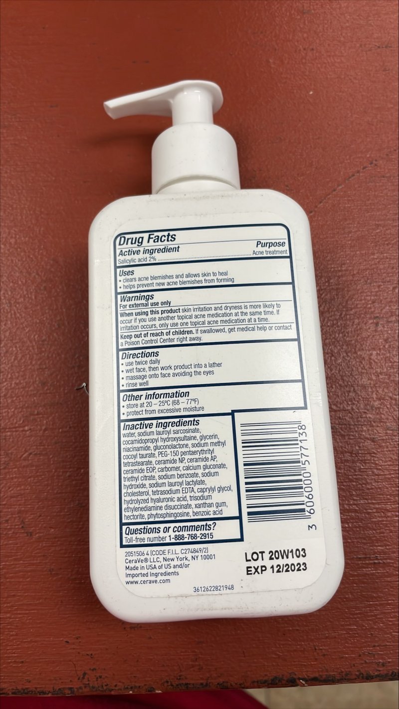 Cerave Acne Control Gel Cleanser Liq 8oz by Loreal