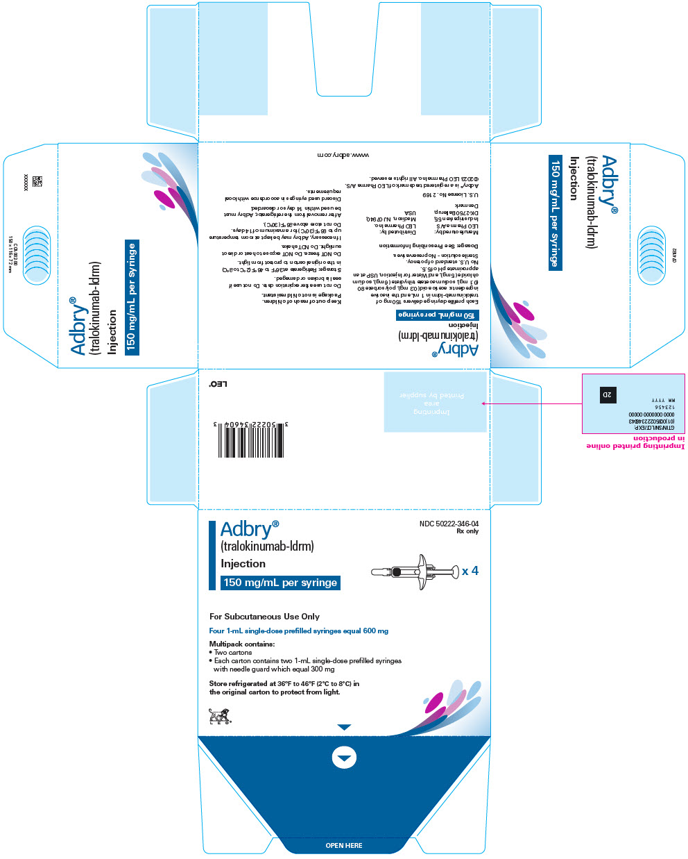 Rx Item:Adbry 150MG 4X1ML PFS by Leo Pharma USA
