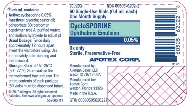 Rx Item:Cyclosporine 0 05% 60X0 4ML EML UD Gen Restasis by Apotex Corp USA