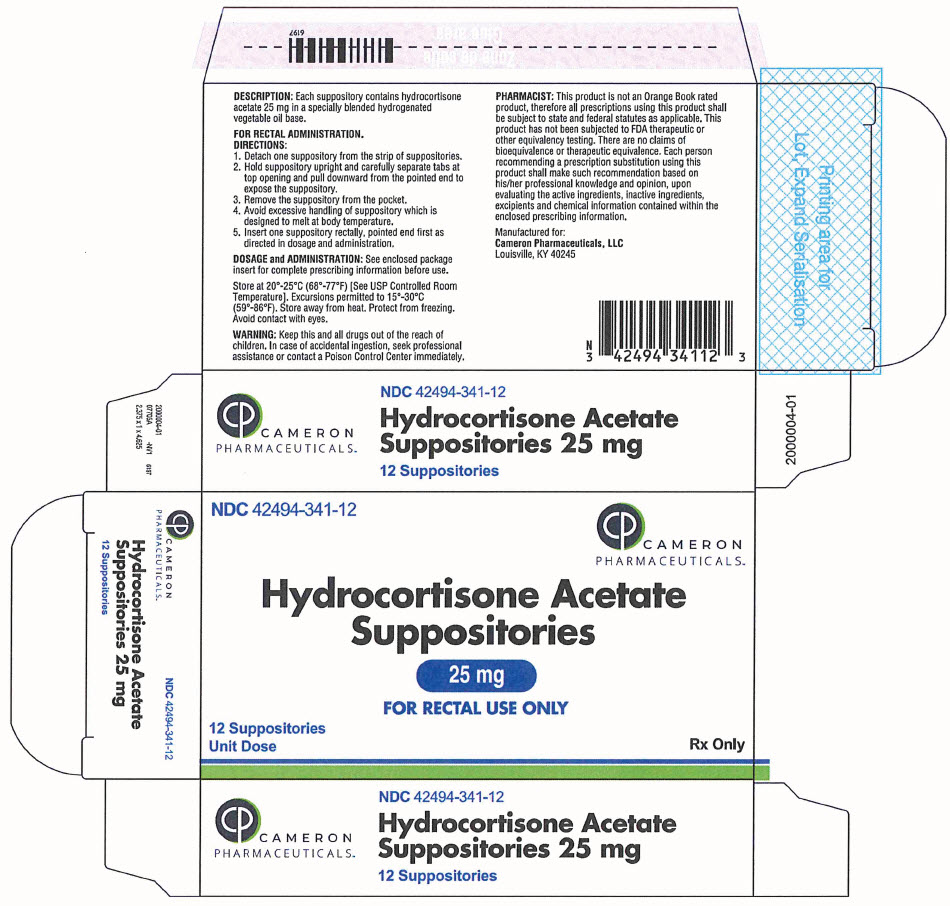 Rx Item:Hydrocortisone 25MG 12 SUP Unit Dose by Cameron Pharma USA Exp ...