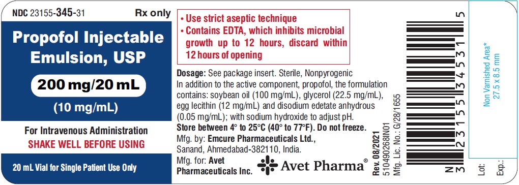 Rx Item-Propofol 200MG 1X20ML SDV by Heritage Pharma USA