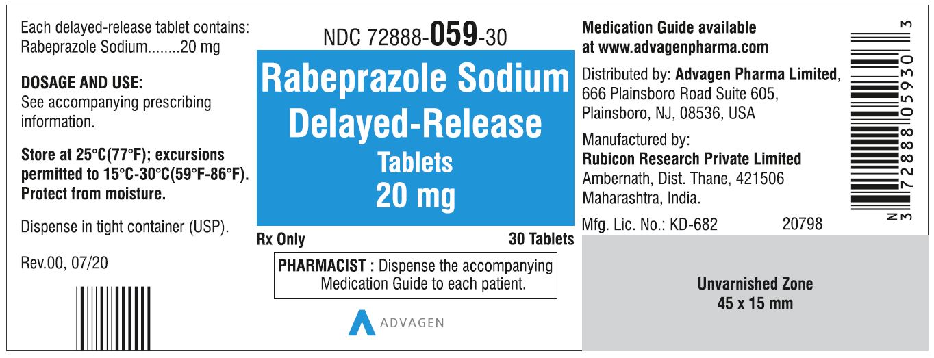 Rx Item-Rabeprazole 20Mg Dr 30 Tab By Advagen Pharma Usa Gen Aciphex