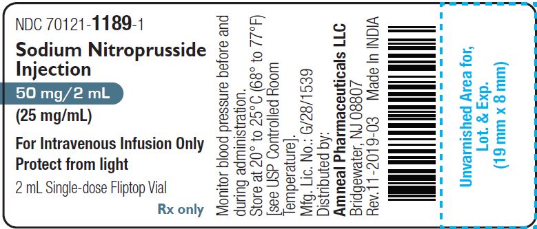Rx Item-Sodium Nitroprusside 50Mg 2Ml Ftv By Amneal Pharma USA