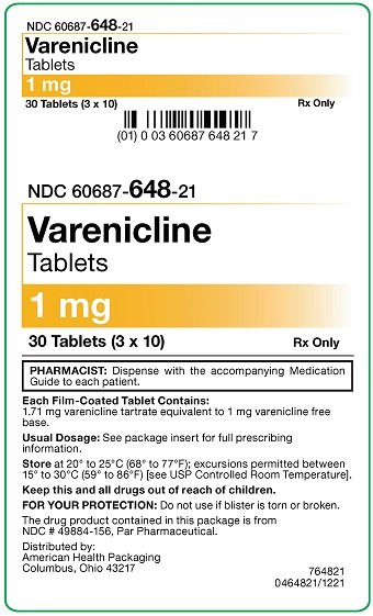 Rx Item-Varenicline 1MG 30 TAB Unit Dose Packaging by AHP Gen Chantix