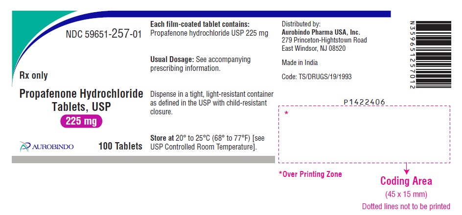 Rx Item-Propafenone 225Mg Tab 100 By Aurobindo Pharma by Rythmol