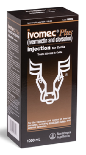 Ivomec Plus(Ivermectin-Clorsulon)Inj for Cattle, 1000mL By Boehringer ...
