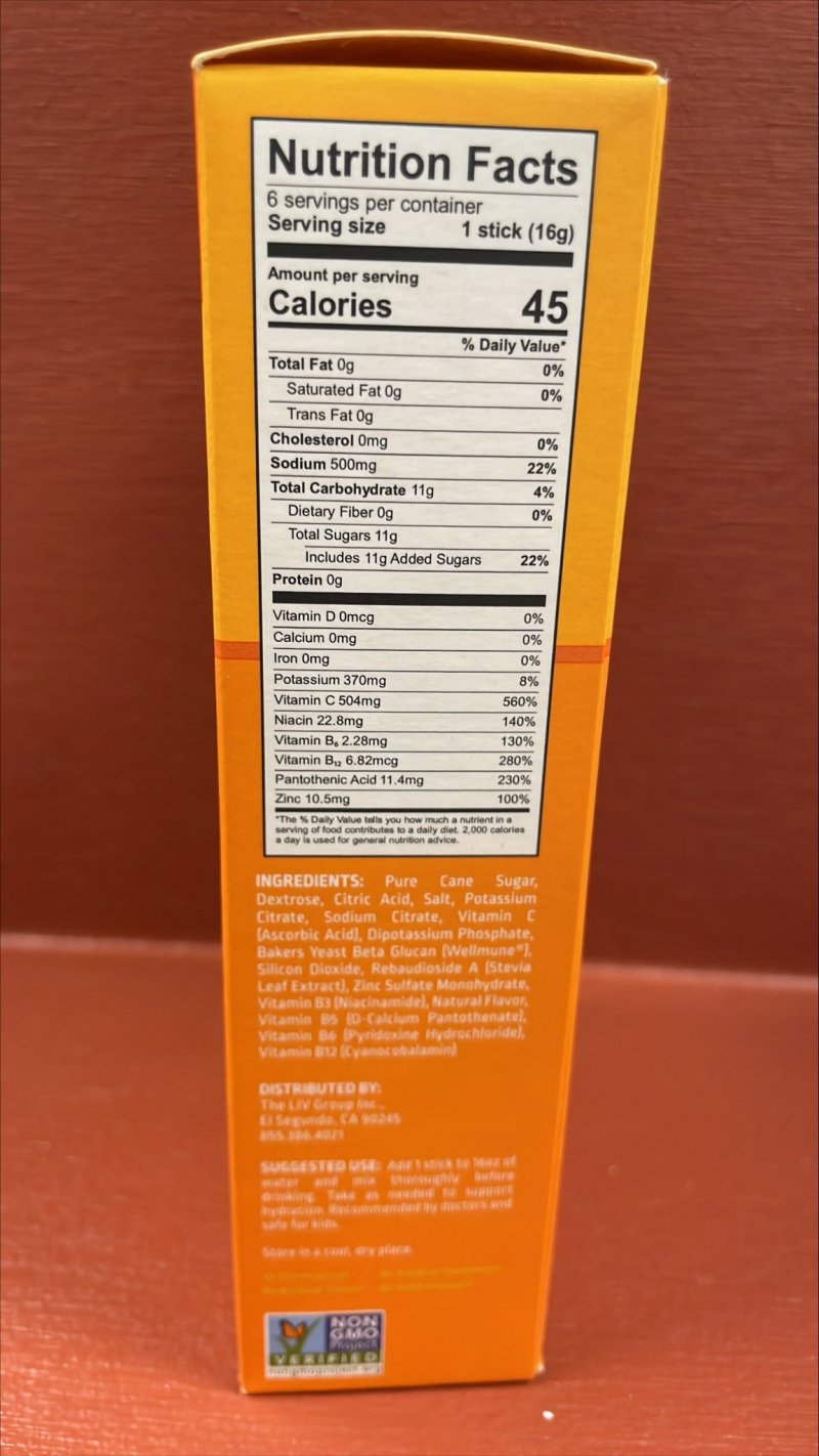 Case of 12-Liquid IV Immune Support Tangern Pwd 6Ct By Emerson ...