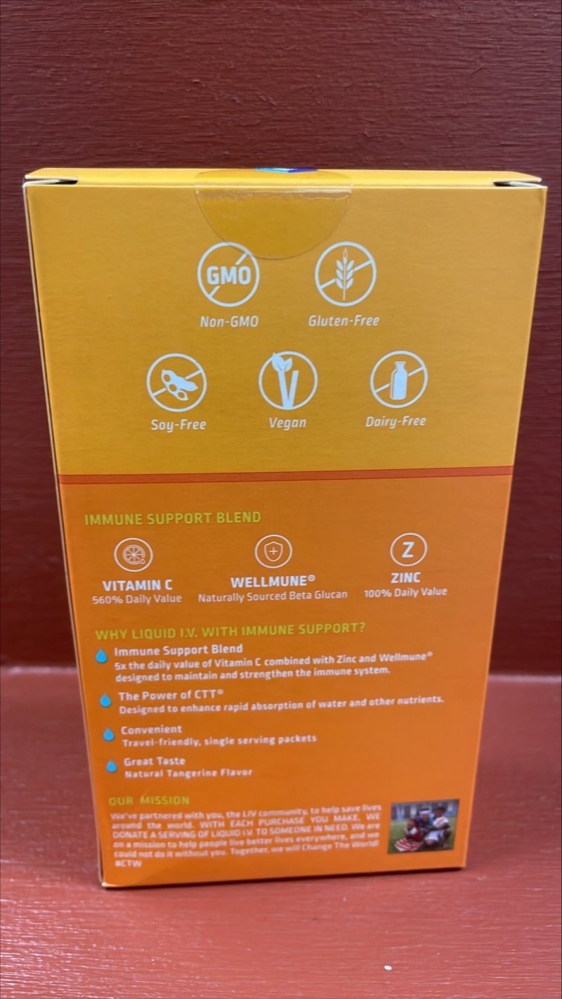 Case of 12-Liquid IV Immune Support Tangern Pwd 6Ct By Emerson ...