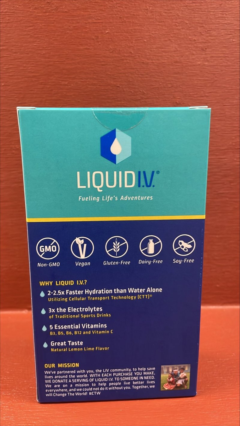 Case of 12-Liquid IV Electrolyte Lemon Lime Powder 6Ct By Emerson ...