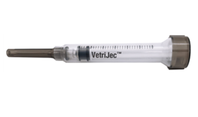 VetriJec Hard Pack 3cc Luer Slip Syringe with Tri-Beveled Needle, Gray ...