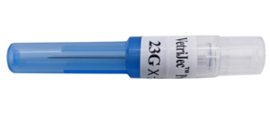 VetriJec Hard Pack Polypropylene Hub Needle with Tri-Beveled Point,Blue ...