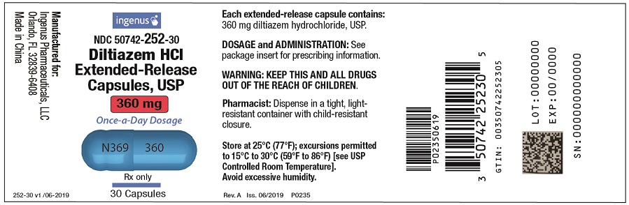 Rx Item-Diltiazem Hcl 360 Mg ER Cap 30 By Ingenus Pharma Gen Cardizem ...