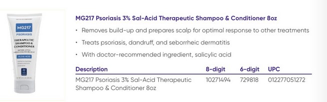 MG217 Psoriasis Therapeutic Shampoo + Conditioner 8 OZ