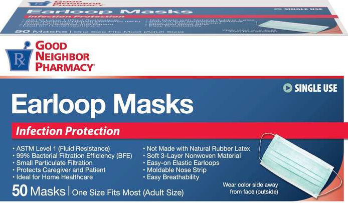 GNP Disposable Masks Earloop 50Ct By GNP