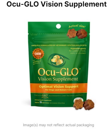 Case of 12-Ocu-GLO Vision Supplement for Dogs and Mature Cats, 15 Chewables