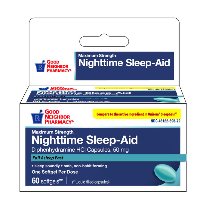 GNP Nighttime Sleep-Aid Maximum Strength Diphenhydramine Hcl, 50Mg ...
