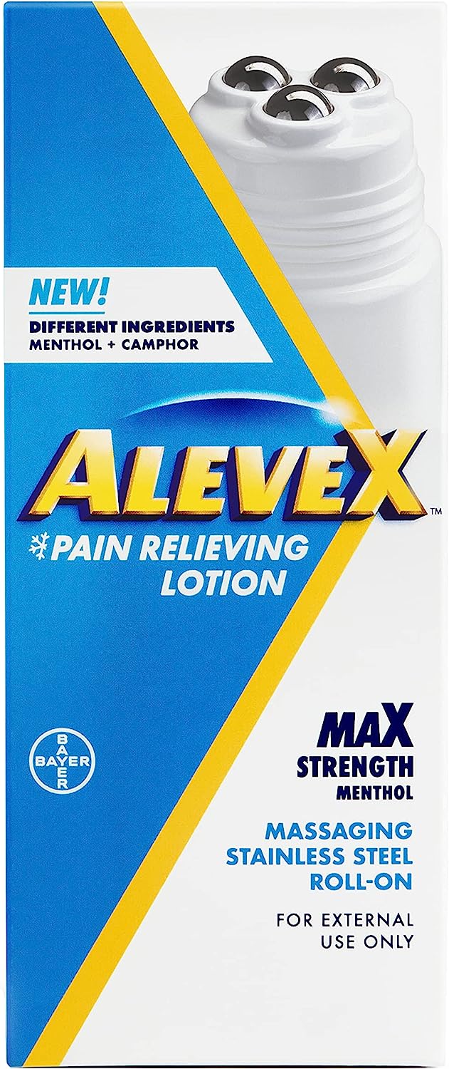 AleveX Pain Relieving Lotion Max Strength Menthol Roll-On 2.5 OZ