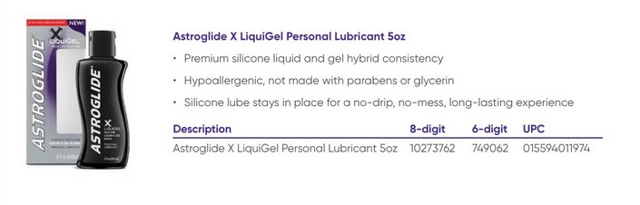 Case of 24-Astroglide X Silicone LIQ&GEL BLND LUB 5OZ by Biofilm