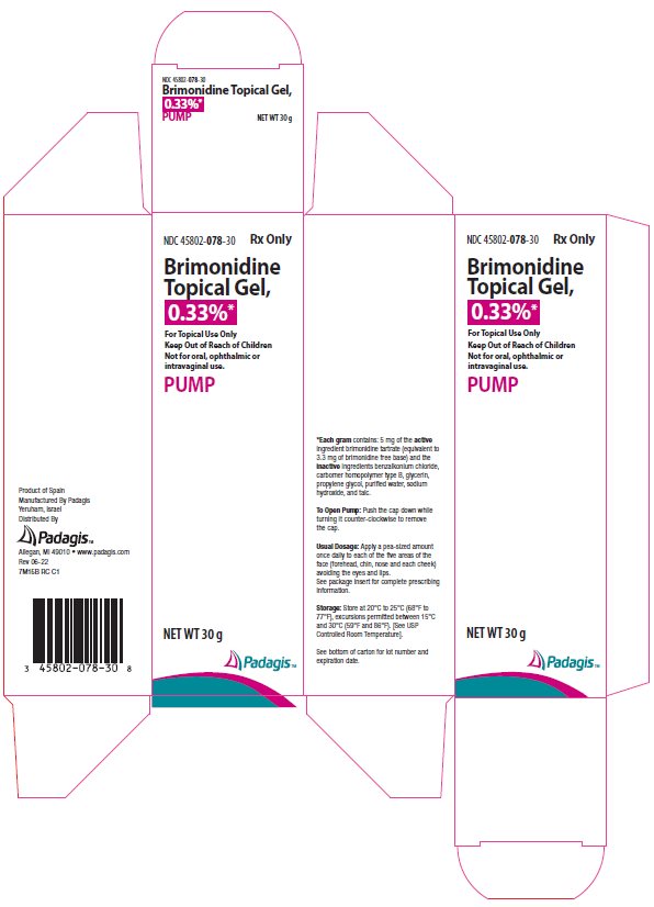 Rx Item-Brimonidine PMP Generic Mirvaso 0.33% Gel 30Gm By Perrigo gen ...