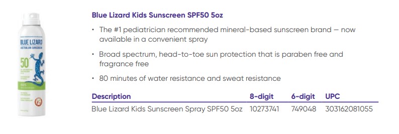 Case of 12-Blue Lizard Australian Sunscreen Kids Mineral Spray SPF 50+ 5 OZ