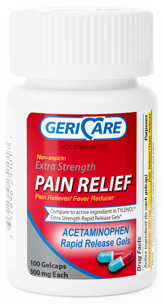 Acetaminophen Tablet 500 mg GCP 100 By Geri-Care Pharma USA