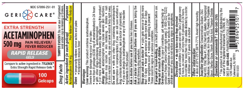 Acetaminophen Tablet 500 mg GCP 100 By Geri-Care Pharma USA