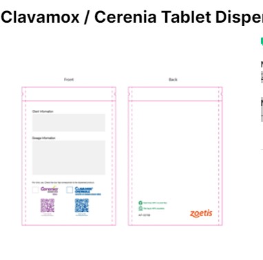 Clavamox / Cerenia Tablet Dispensing Envelope