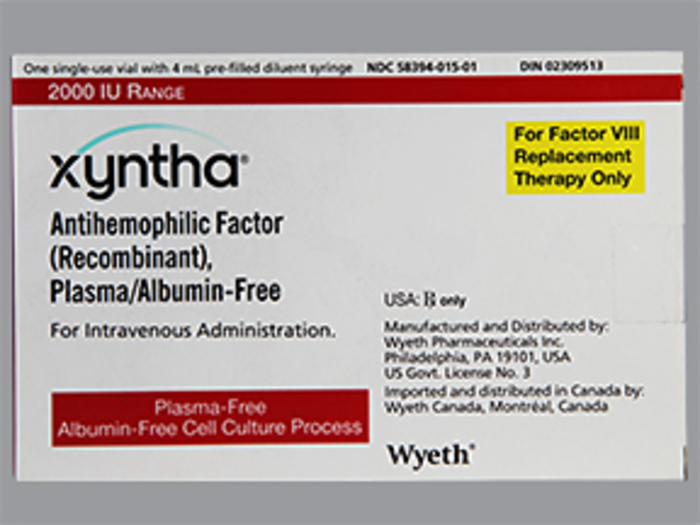 Rx Item-Xyntha PDS 2000 +-Kit Vial By Pfizer Pharm