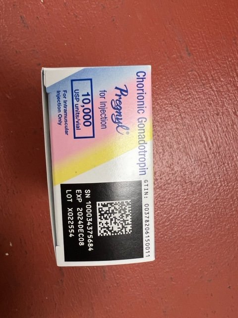 Rx Item-Pregnyl Chorionic Gonadotropin Human 10 MU MDV 10 ML by Organon