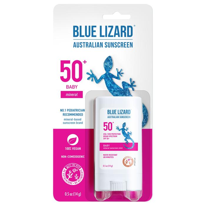 Blue Lizard Australian Sunscreen Baby Mineral Stick SPF 50+ 0.5 OZ