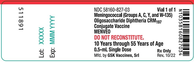 Rx Item-Menveo Vial mening A,C,Y,W-135 dip/PF Vi 10X0.5 M Va