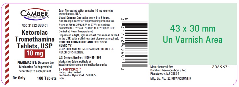 RX ITEM-Ketorolac 10Mg Tab 100 By Camber Pharma