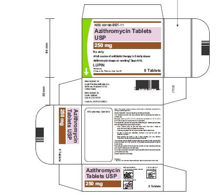 Rx Item-Azithromycin 250Mg Tab 1X6 By Lupin Pharma Gen Zithromax