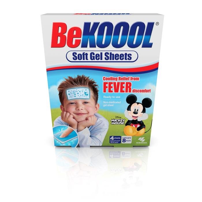Be Koool KIDS GEL SHEET 4CT by Kobayashi Health