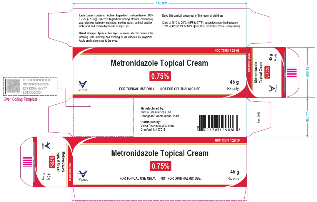 Rx Item-Metronidazole 0.75% 45 GM CRM by Viona Pharma USA Gen Metrocream