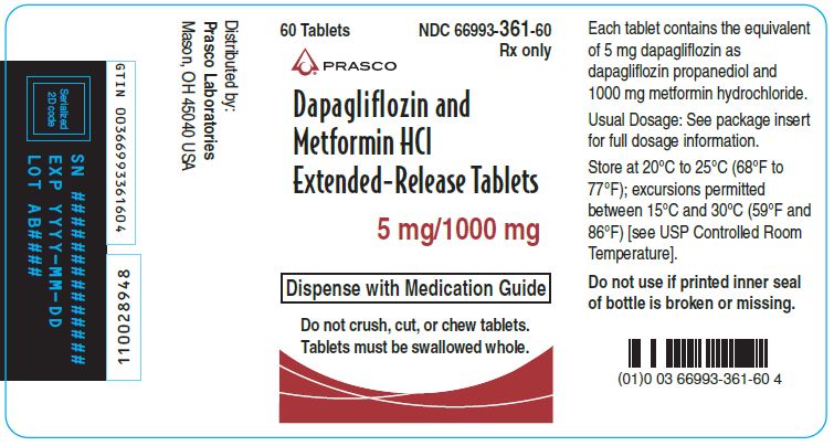 Rx Item-Dapagliflozin-Metfrm Hcl 5-1000Mg Tab 60 PRASCO PHRMA