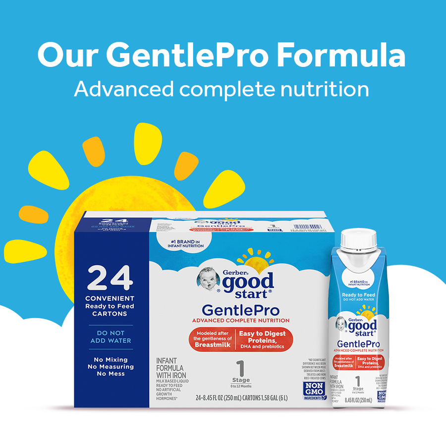 Good Start® GentlePro, Milk Based, Ready-To-Feed Tetra Pack, 24x8.45floz