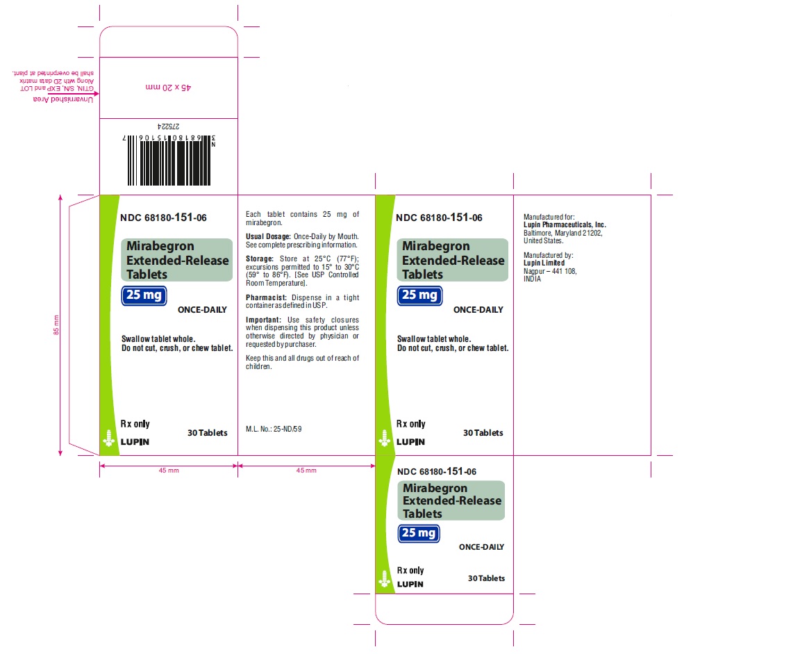 Rx Item-Mirabegron Generic Myrbetriq 25Mg Tab 30 By Lupin Pharma