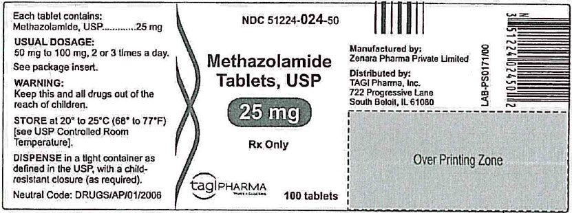 Rx Item-Methazolamide 50Mg Tab 100 By Tagi Pharma Gen Neptazane