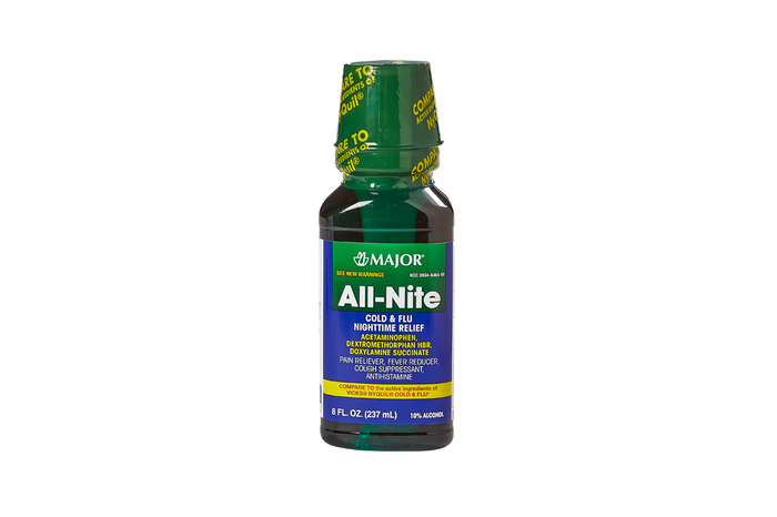 All-Nite Cold And Flu Liquid 8Oz Generic Nyquil By Major Pharma USA