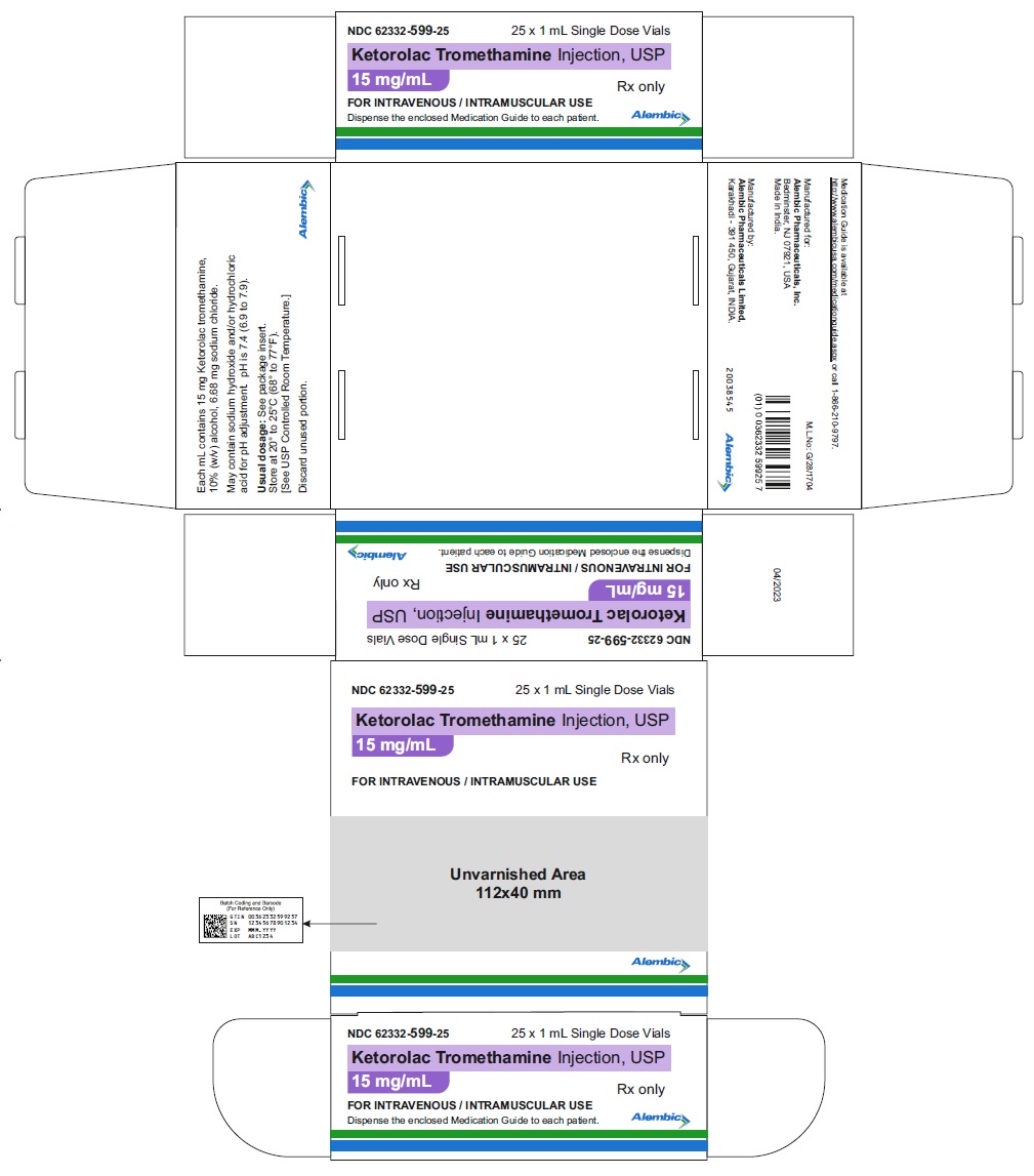 Rx Item-Ketorolac Tro 15MG 25X1 ML SDV by Alembic Pharma USA